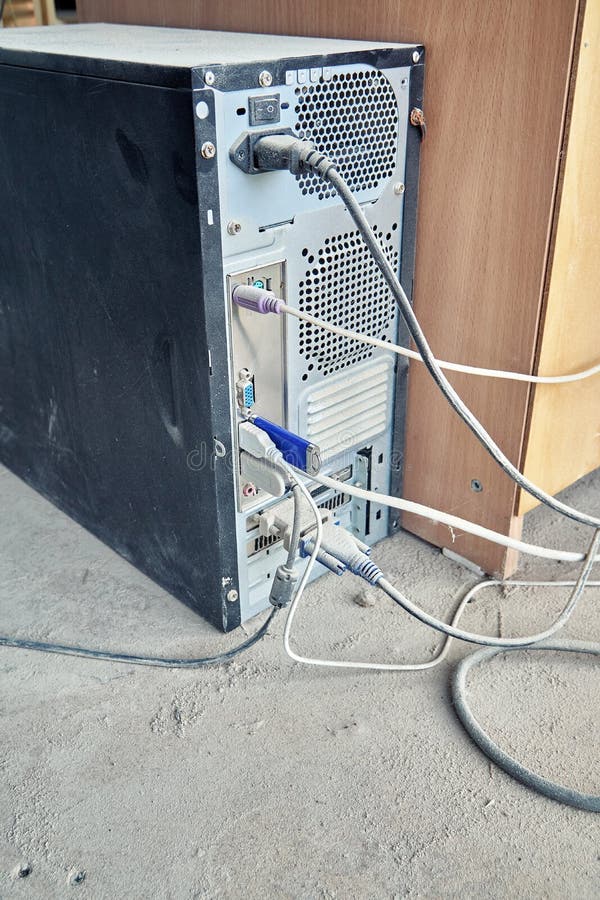 Old Desktop Pc is Covered with a Thick Layer of Dust Stock Image ...