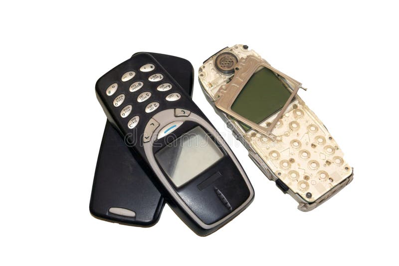 Old destroyed cell phone stock photo. Image of useless - 8724700