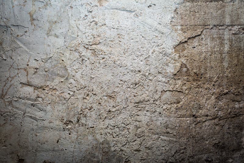 Old Destroyed Concrete Wall with Uneven Structure Stock Photo - Image ...