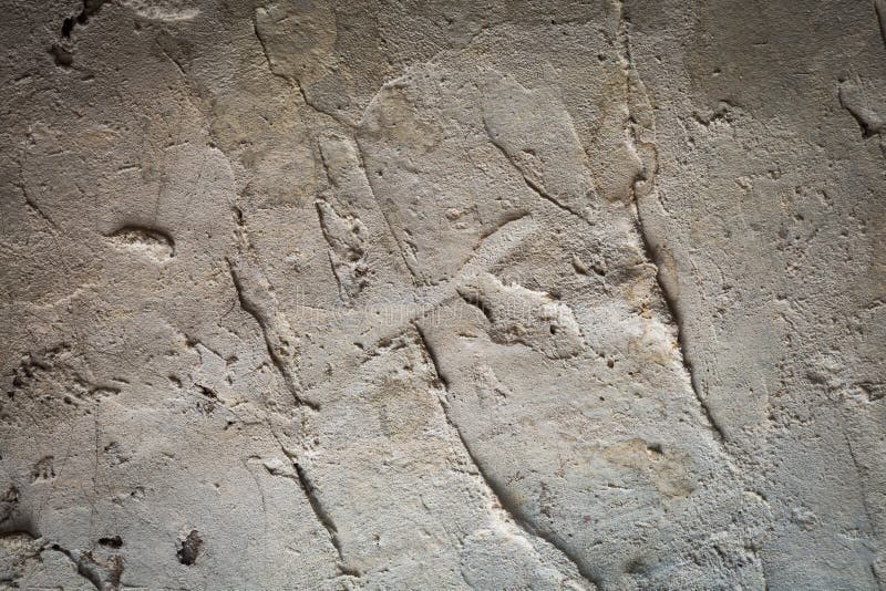 Old Destroyed Concrete Wall with Uneven Structure Stock Photo - Image ...