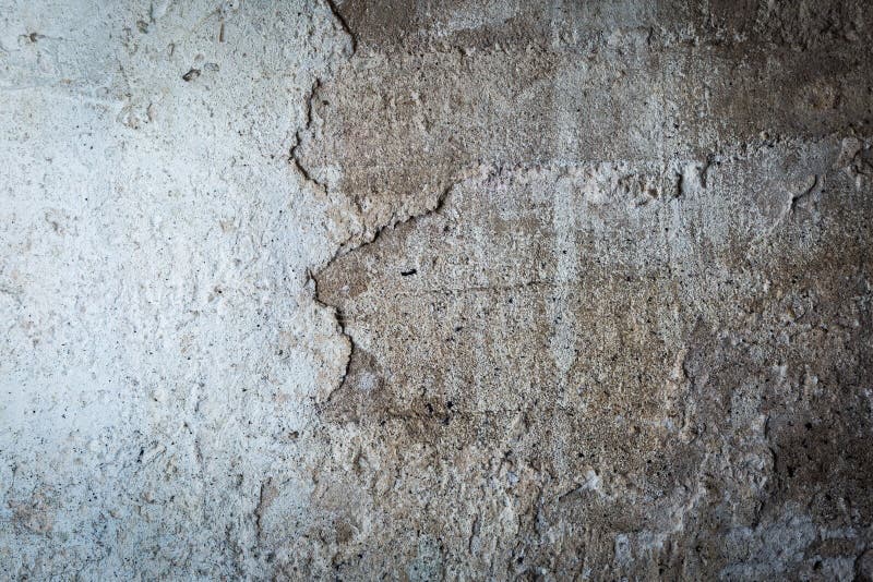 Old Destroyed Concrete Wall with Uneven Structure Stock Image - Image ...