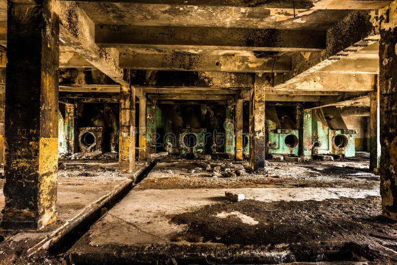Destroyed factory stock image. Image of room, destroyednrussia - 61246381