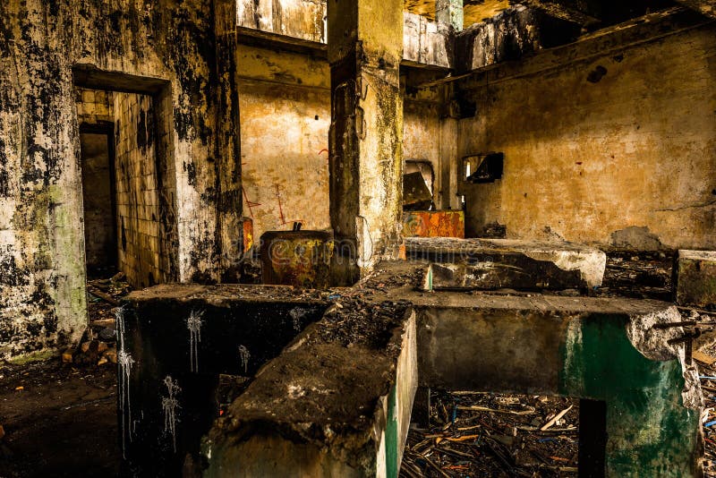 Old destroyed factory stock photo. Image of warehouse - 63828926