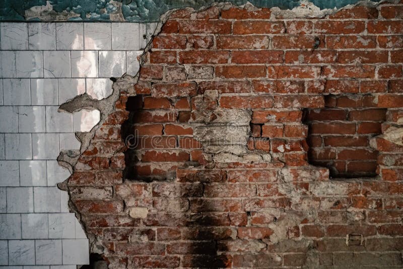 Destroyed wall stock image. Image of durability, grungy - 9864133