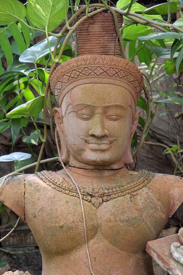 Old deva statue stock photo. Image of oriental, asia - 122995554