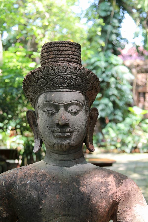 Old deva statue stock image. Image of deva, asia, idol - 122995373