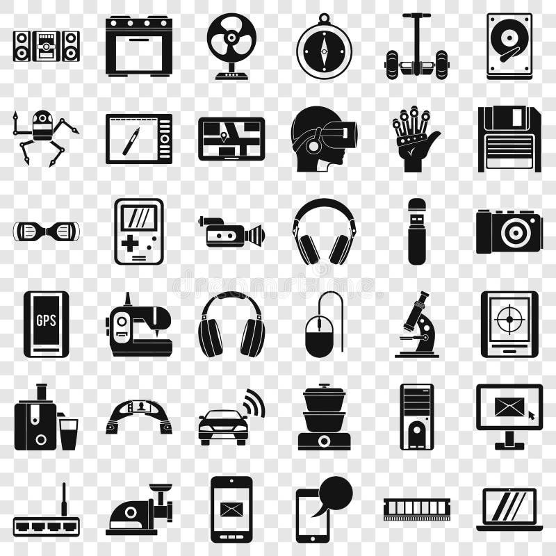 OLd Device Icons Set, Simple Style Stock Vector - Illustration of ...