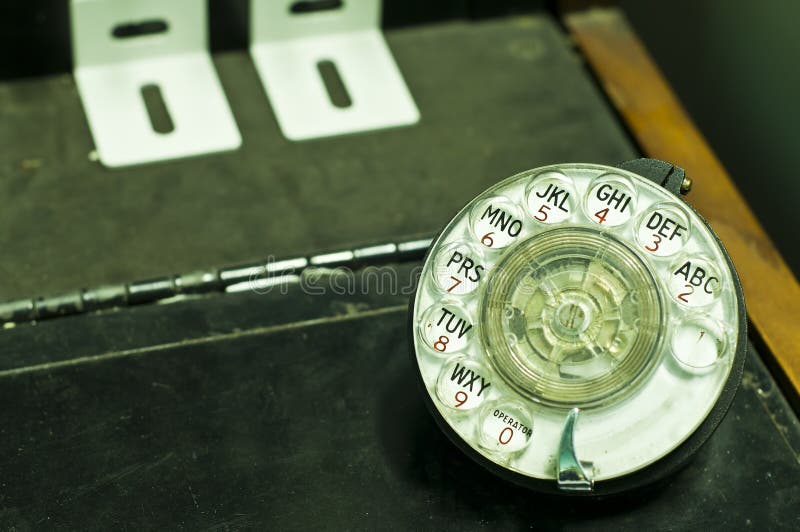 Old dial telephone panel. stock photo. Image of phone - 26655432