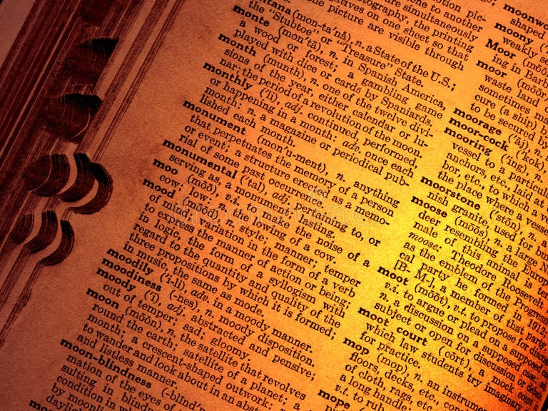 Old dictionary stock image. Image of dusty, read, retro - 4383827