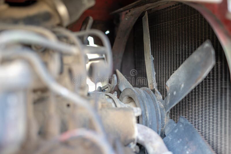 Old Diesel Engine. the Interior of an Unused Engine Stock Image - Image ...