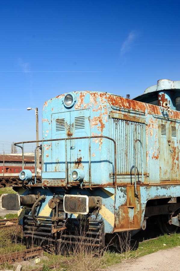 Old diesel locomotive stock image. Image of travel, train - 4604345