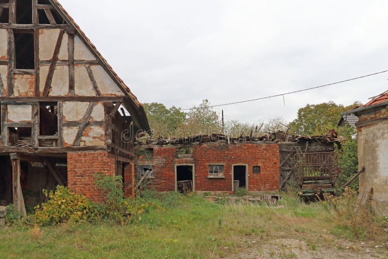 An Old Dilapidated Building, Abandoned and Condemned for Demolition ...