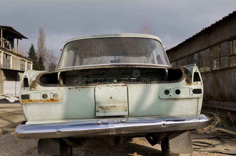 Old dilapidated car stock image. Image of wreck, rusty - 46881893