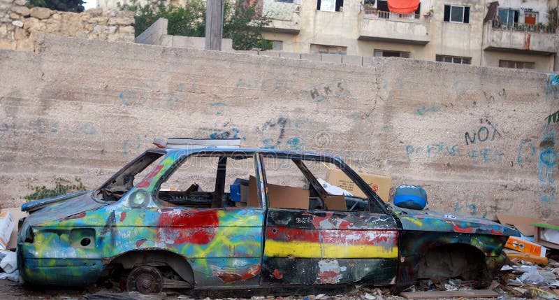 An old, dilapidated car stock photo. Image of vehicle - 321422666