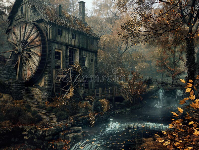 An old dilapidated mill stock photo. Image of rustic - 313562106