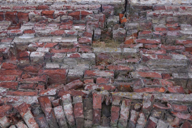 Old Dilapidated Red Brick Wall Stock Photo - Image of wallpaper ...