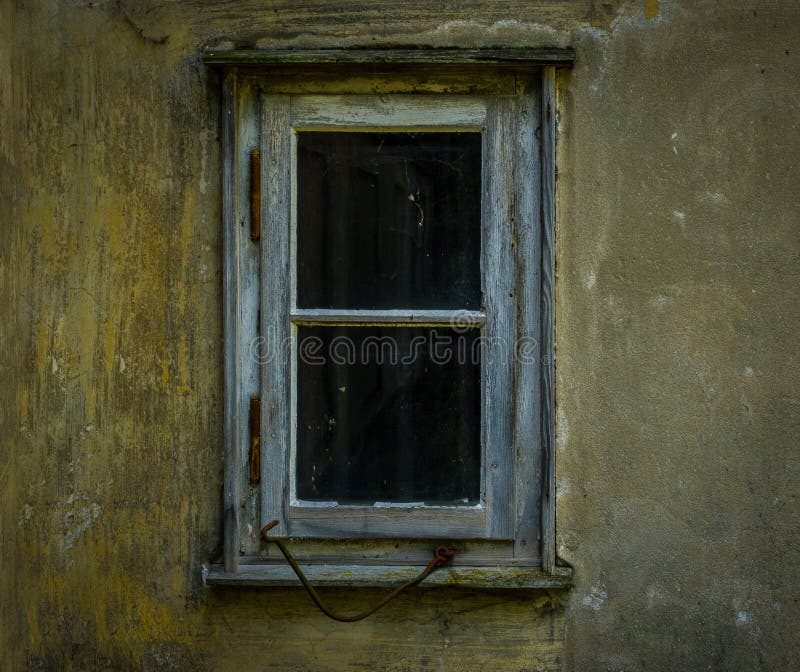 Old and Dilapidated Window with Square Panes Stock Image - Image of ...