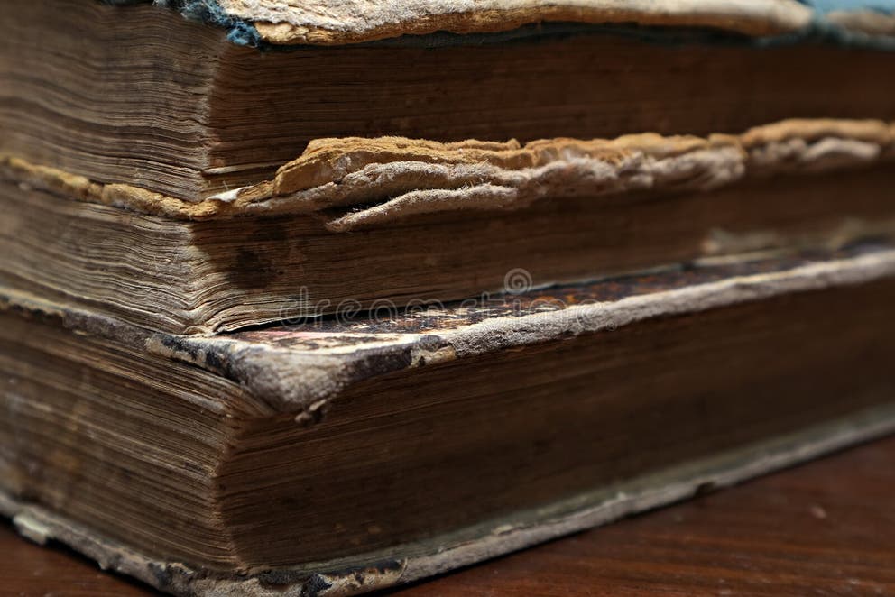 Old Book. Sheets of an Old Book. Macro Stock Image - Image of ...