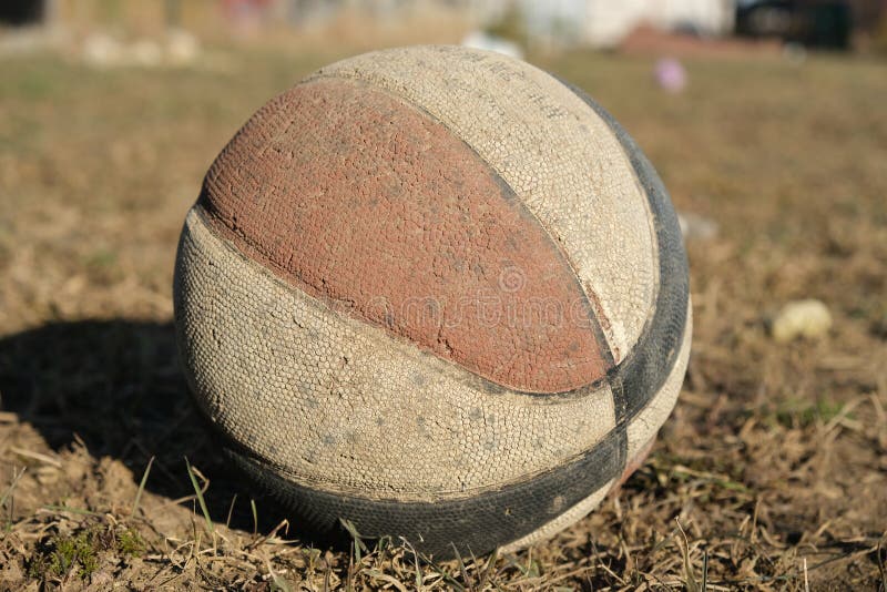 Old dirty Basketball stock image. Image of green, muck - 9694671