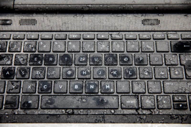 Old Damaged and Dirty Keyboard Stock Image - Image of keyboard, damage ...