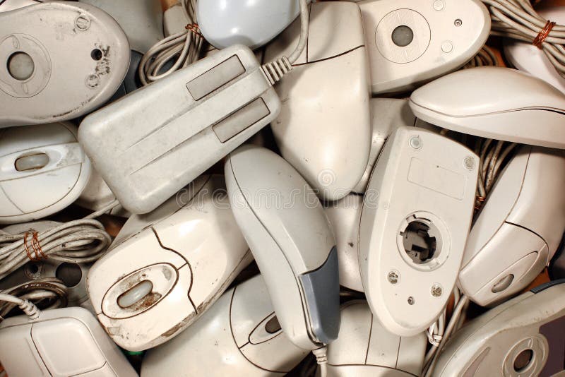 Old Dirty and Broken Computer Mice Stock Image - Image of retro ...