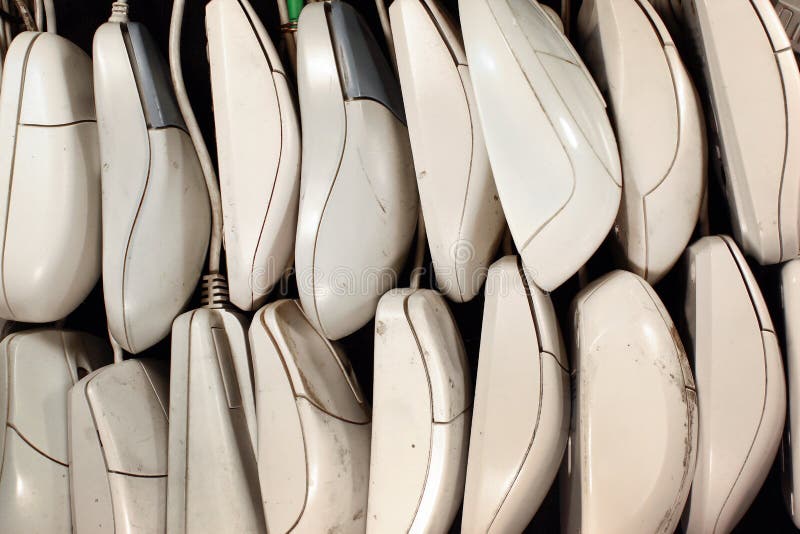 Old Dirty and Broken Computer Mice Stock Image - Image of button, dirty ...