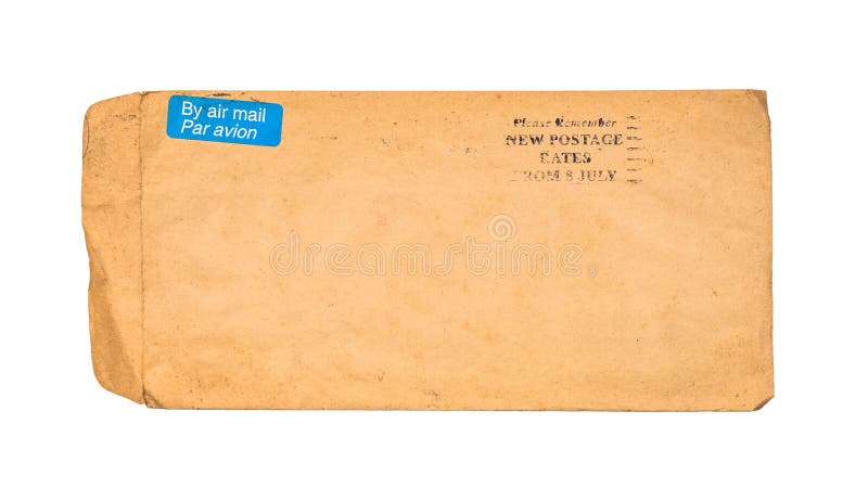 Old, Wrinkled Envelope stock photo. Image of postal, crumpled - 16960082