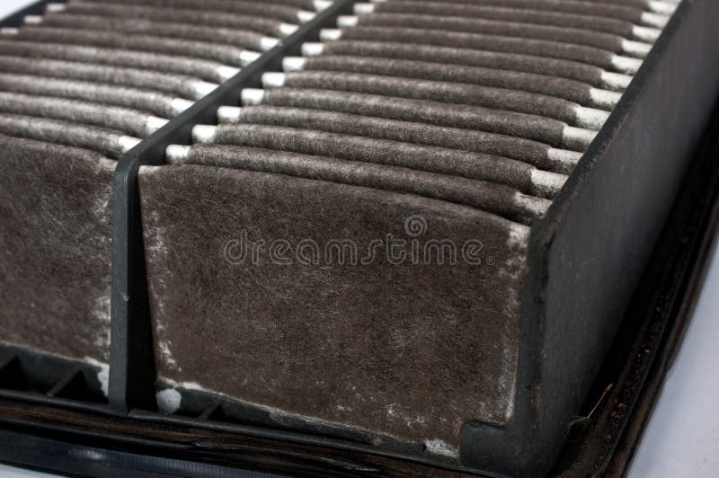 Old dirty car air filter stock image. Image of service - 67185565