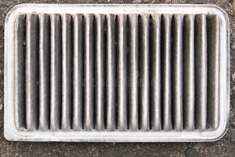 Old Dirty Car Engine Air Filter. Close Up. Stock Photo - Image of dust ...