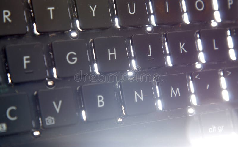 Old Dirty and Dusty Laptop Keyboard Stock Photo - Image of device ...