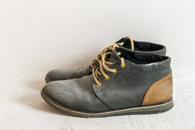 Old Dirty Dusty Worn Out Shoes Stock Image - Image of prints, rough ...