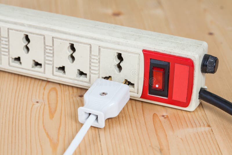 Old and Dirty Electric Plug and Socket Stock Image - Image of power ...