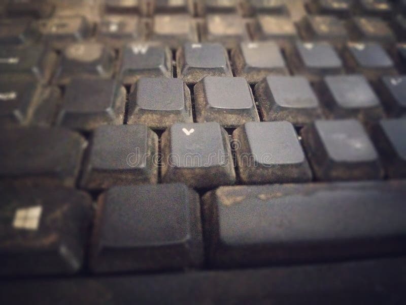 Old Dirty Faded Keyboard Writing Stock Image - Image of netbook ...