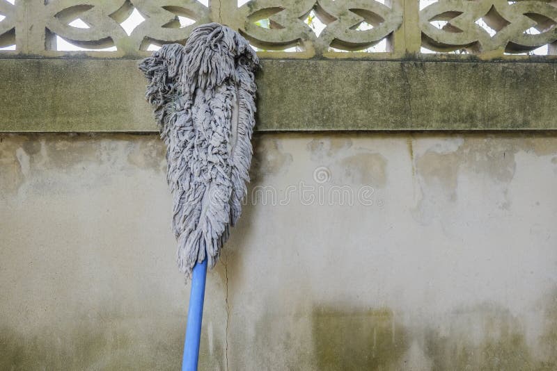 Old dirty plastic mop stock photo. Image of dirt, handle - 96968654