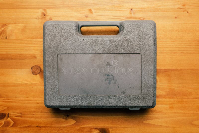 Old dirty plastic toolbox stock image. Image of workshop - 186282923