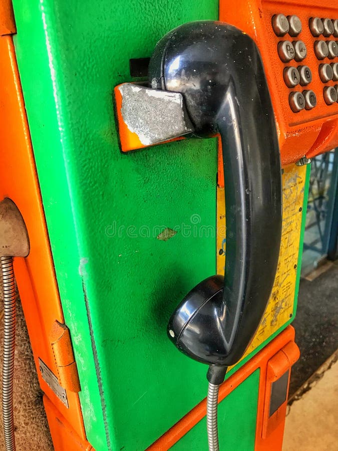 Old and Dirty Public Telephone Stock Photo - Image of payphone, phone ...