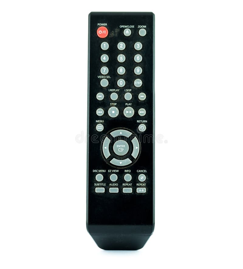Dirty Old VCR Remote Control from the Front Stock Image - Image of used ...