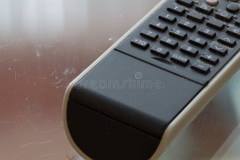 Dirty Old VCR Remote Control from the Front Stock Image - Image of used ...