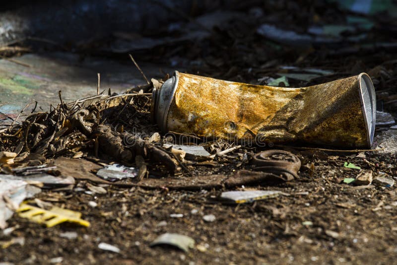 Spray can stock image. Image of spray, garbage, rust - 30037933
