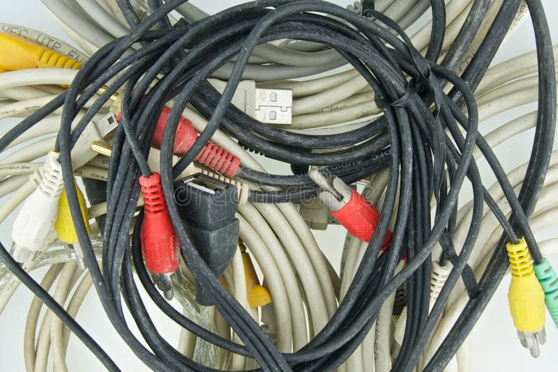 Old Dirty Several Type Cable Stock Photos - Free & Royalty-Free Stock ...