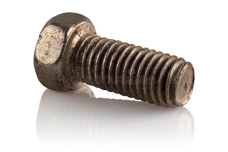 Old, dirty, steel bolt stock image. Image of corrosion - 271147673