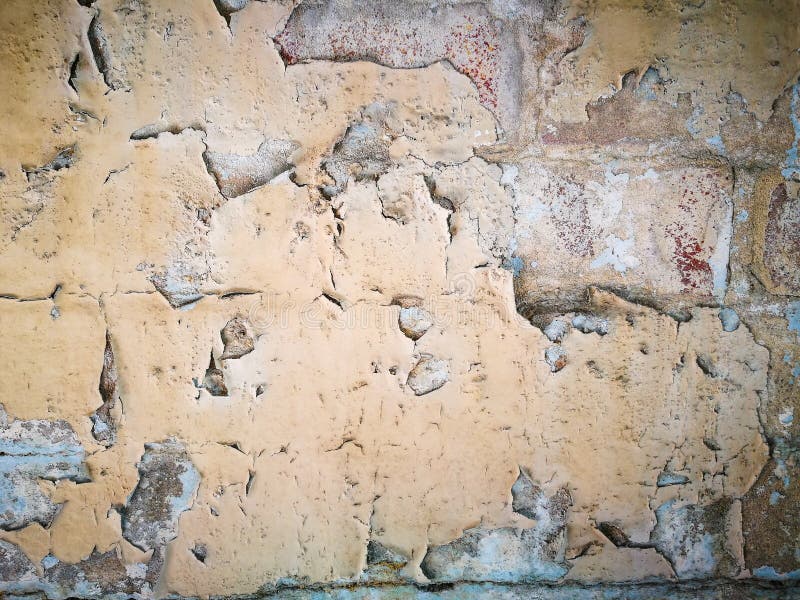 Old Dirty Texture Pattern Brick Wall and Its Old Painted. Stock Image ...