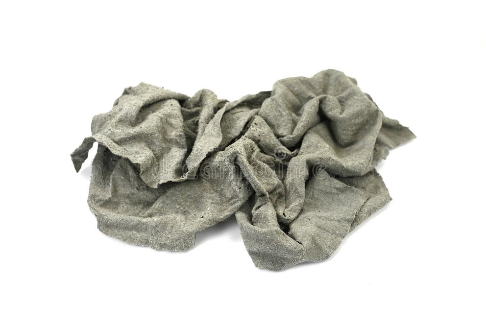 Old Dirty Torn Rag Isolated Stock Photo - Image of material, texture ...