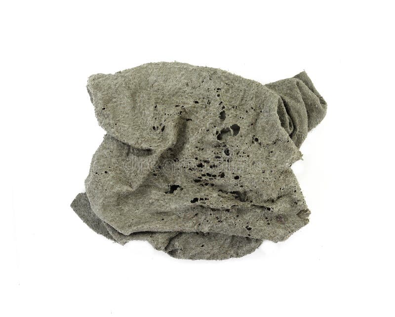 Old Dirty Torn Rag Isolated Stock Image - Image of sponge, check: 325961701
