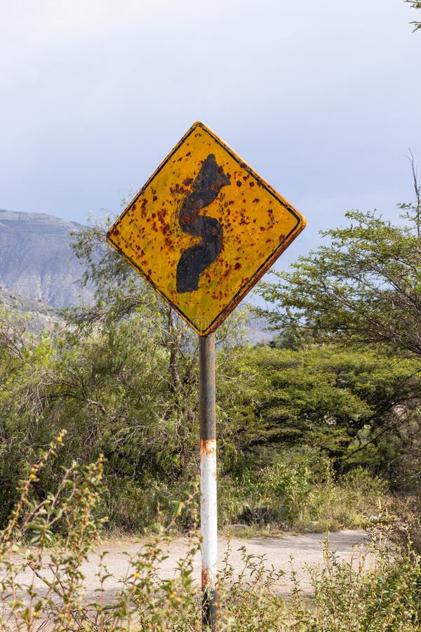 Old and Dirty Traffic Signal. Located in the Peruvian Highland Forest ...