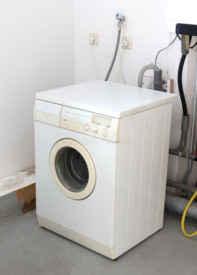 Old dirty washing machine stock photo. Image of dirt - 157185310