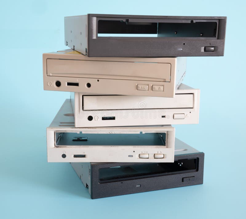 Old Disassembled Computer DVD Drive for Recycle Stock Photo - Image of ...