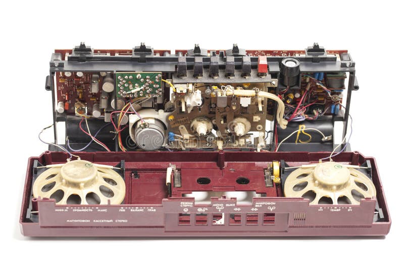 Tape Recorder Portable System Component Speakers. Stock Photo - Image ...