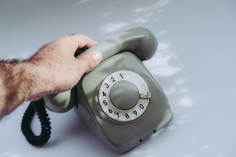 Old Disk Telephone Set and Mobile Phone Stock Image - Image of ...