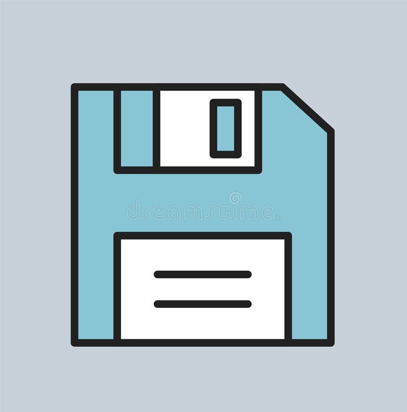 Old diskette icon stock vector. Illustration of cute - 273938045